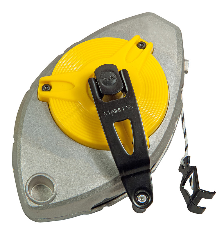 Stanley Chalk Line Reel & Blue Chalk 30m 100' Aluminium Case FATMAX 47 ...