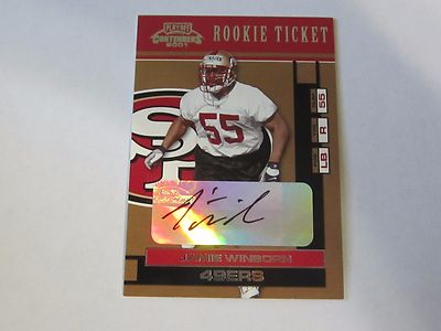 2001 Playoff Contenders Rookie Ticket # 136 Jamie Winborn Autograph ...