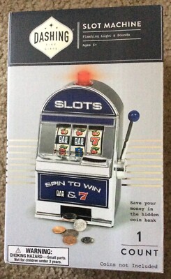 New Dashing Fine Gifts Slot Machine With Hidden Coin Bank In Back | eBay