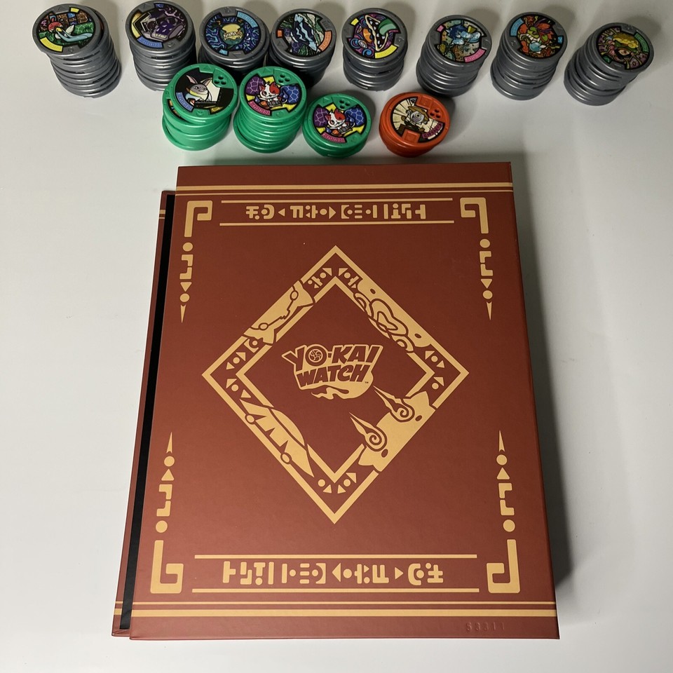 Yo-kai Watch 172 Medal Pieces Book 190 Cards LOT BANDAI Jibanyan Yokai ...