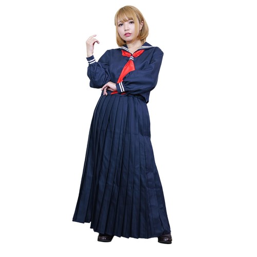 Japanese School Girl Uniform Sosplay Sailor Suit Sukeban Retro Long ...