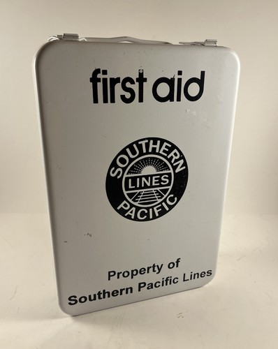Vintage Southern Pacific Lines First Aid Kit - Metal Sunset Logo ...