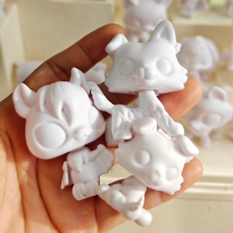 Random 18Pcs Custom White Base LPS Dog Cat Bon Bon Shorthair Kid Gift ...