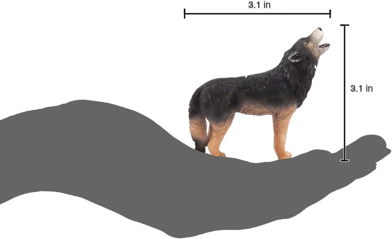 MOJO Wolf Howling Woodland Wildlife Animal Model Toy Figure ...