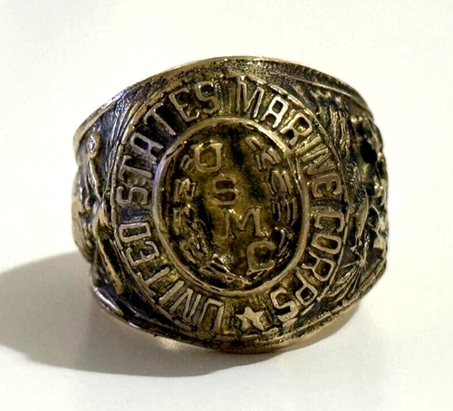 Vintage Ring UNITED STATES MARINE CORPS USMC Vietnam War Era, SIZE 10 ...