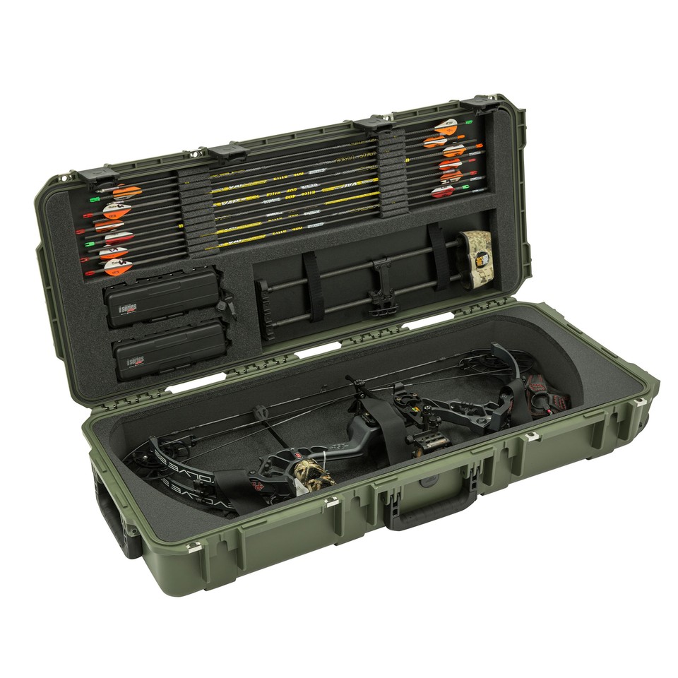 SKB Cases Hard Plastic Exterior Parallel Limb Bow Crossbow Case, Green ...