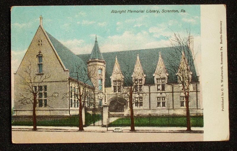 1911 Albright Memorial Library Scranton PA Lackawanna Co Postcard ...