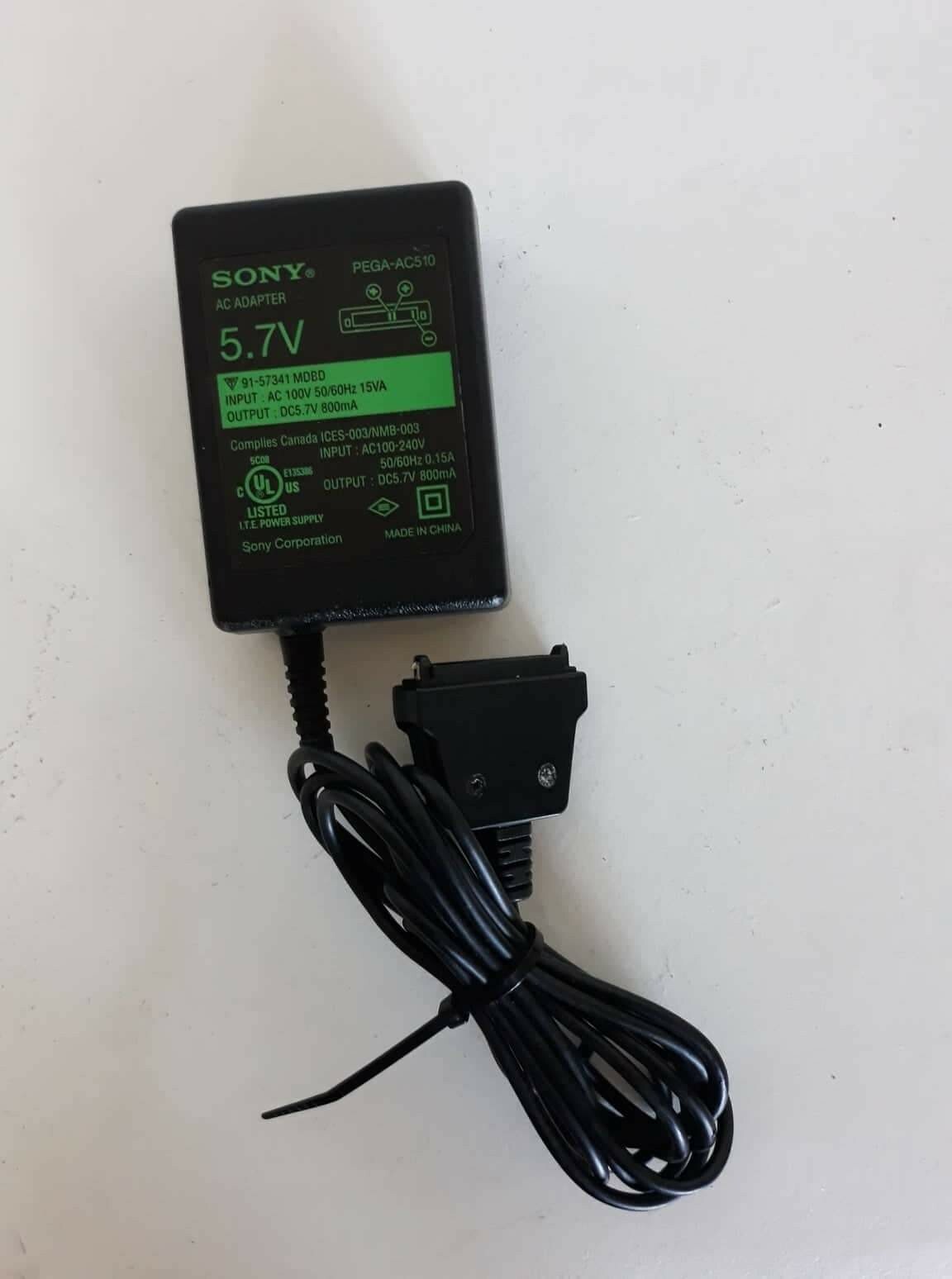 Sony AC Adapter PEGA-AC510 5.7V 800mA Power Supply | eBay UK
