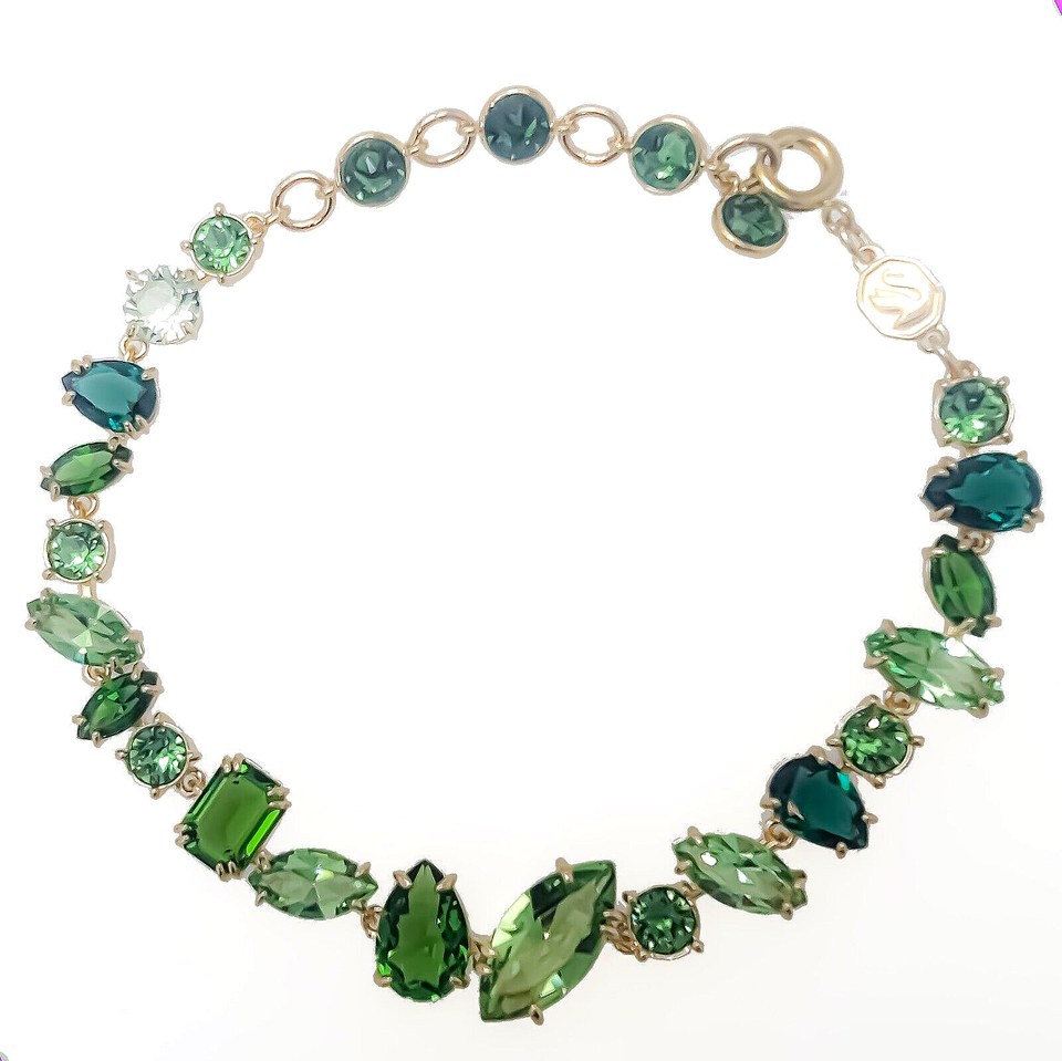 New in Box SWAROVSKI Women's 5652822 Mixed Cuts Green Crystals Gema ...
