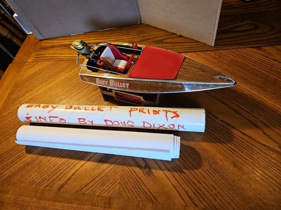 1954 Switzer Craft Baby Bullet & Mercury 20H Scratch Built Model Boat K ...