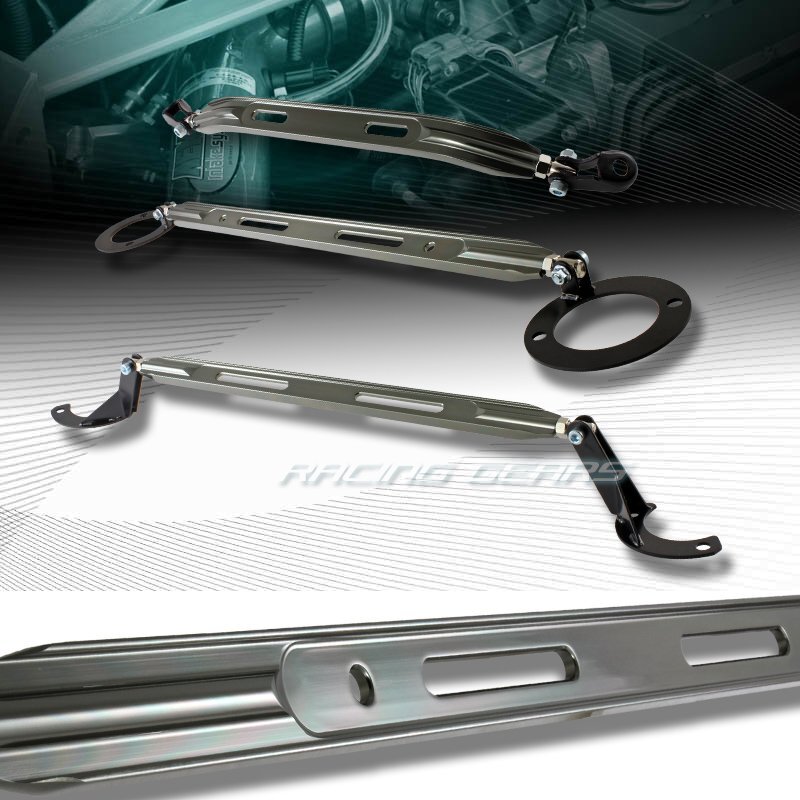 GUNMETAL T-6061 ALUMINUM FRONT+REAR+LOWER STRUT BAR FIT 92-01 HONDA ...