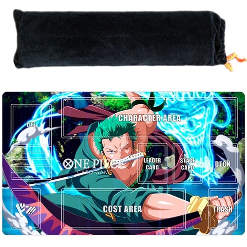 Roronoa Zoro One Piece Playmat With Zones TCG Card Game OPCG Play Mat ...
