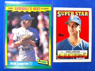 MLB - Mark Langston 1988 Fleer Baseball's Best & 1988 Topps Super Star ...