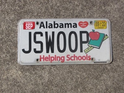 2022 Alabama Helping Schools License Plate AL Education JSW00P | eBay