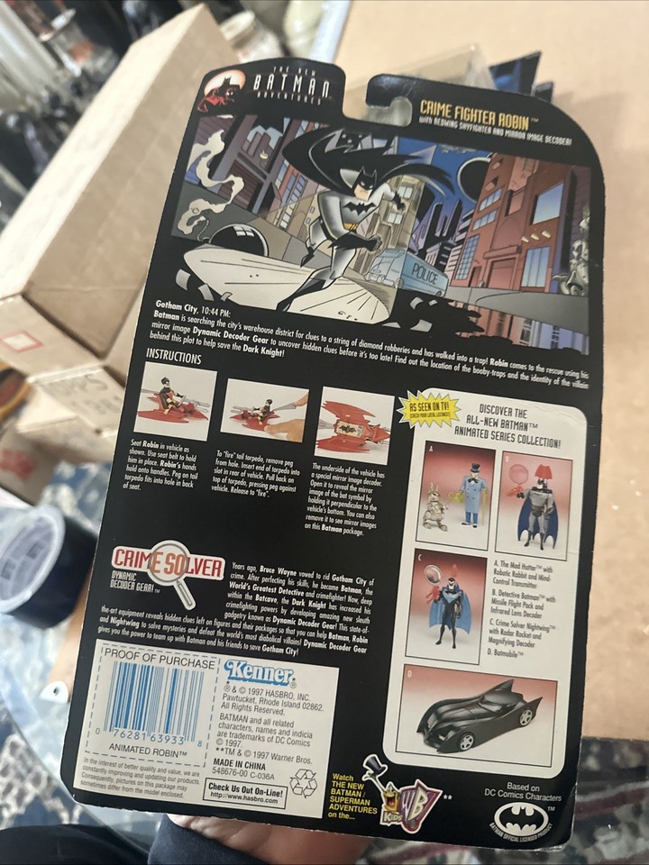 4 New Kenner: New Batman Adventures Crime Fighter ROBIN & Dark Knight ...