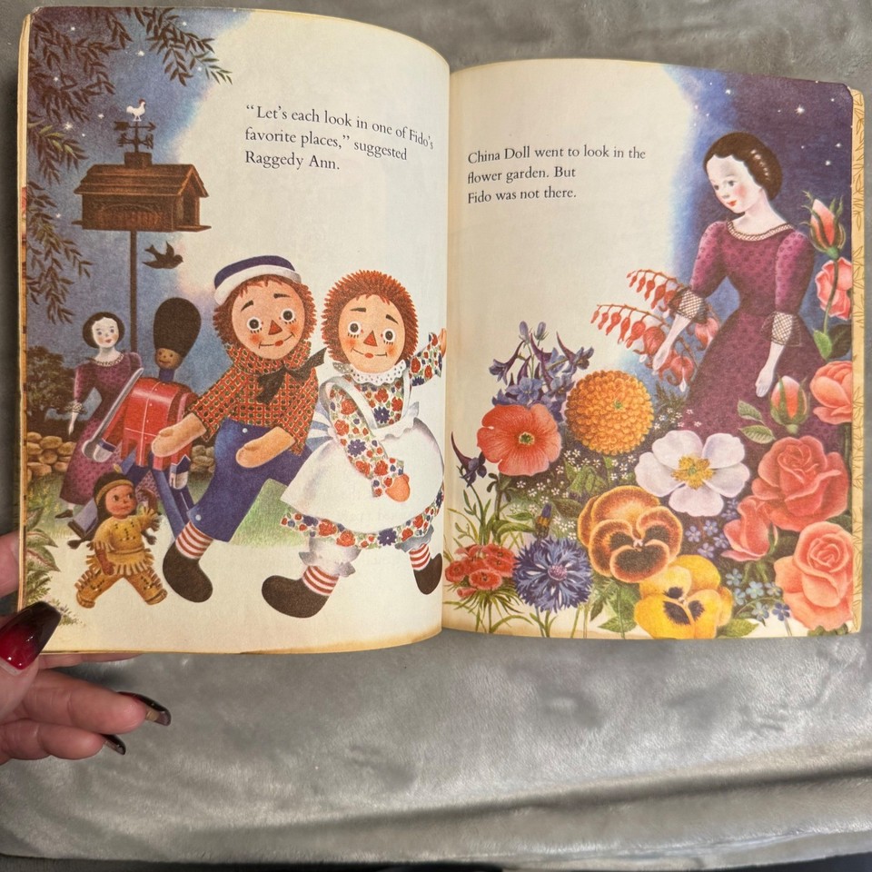 Raggedy Ann and Fido 1971 Vintage Little Golden Book Rag Doll Classic ...