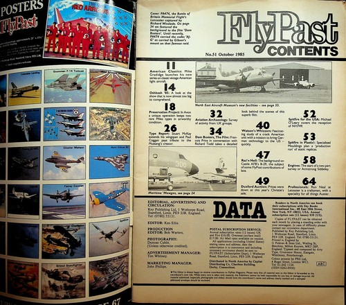 Fly Past Magazine #51 October 1985 Dam Busters Watson's Whizzers B-29 ...