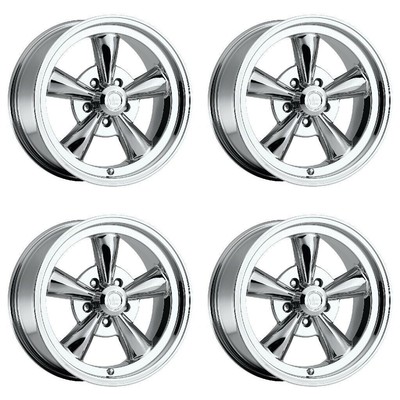 Set 4 15" Vision American Muscle 141H Legend Chrome Wheels 15x8 5x4.75 ...
