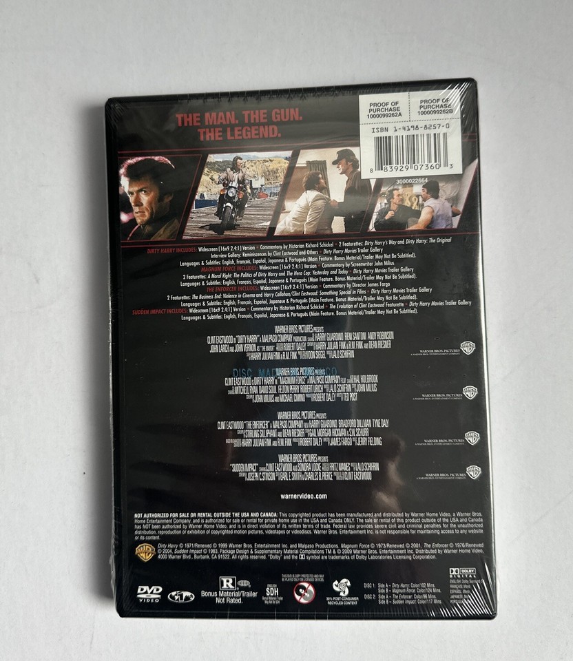 Dirty Harry: 4-Film Collection (DVD) - SEALED 883929073603 | eBay