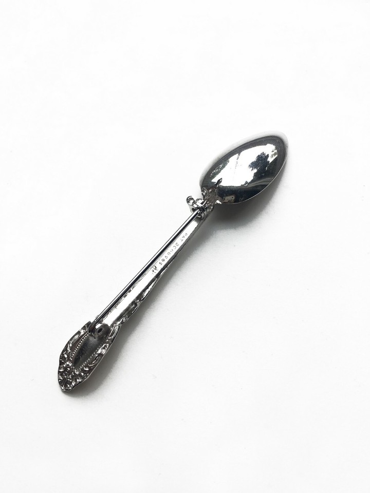 Vintage Silver Miniature Spoon Pin Brooch | eBay