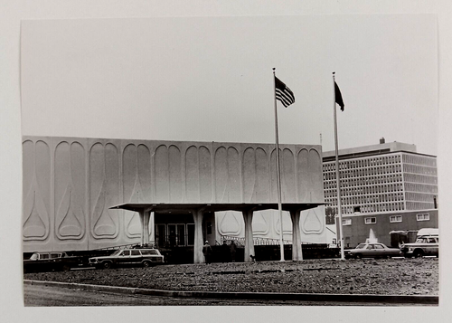 1968 Juneau Alaska Museum Federal Building US Flag Vintage Press Photo ...