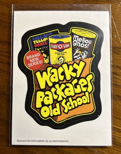 Wacky Packages Old-School 4 Insert die-cut bag/yellow and black border ...