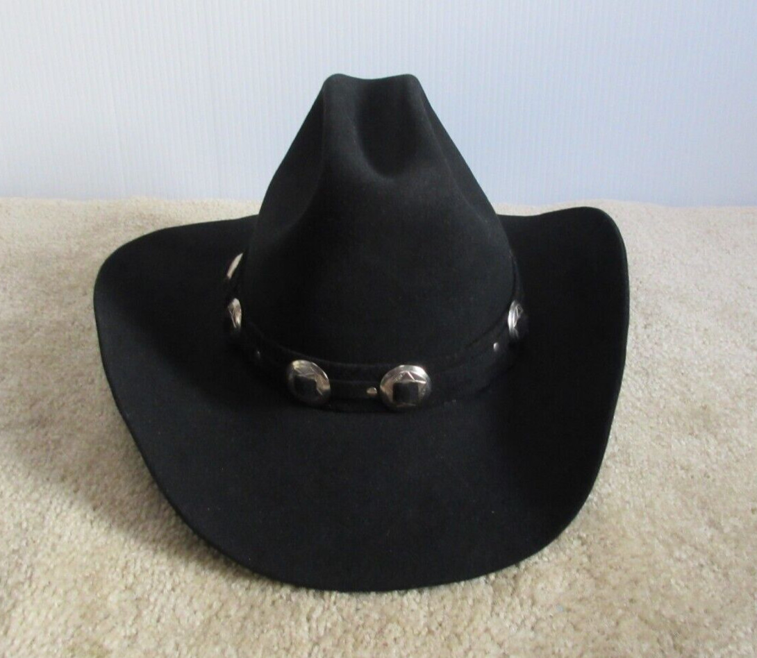 Stetson Stallion Black Felt Western Cowboy Hat Size 5… - Gem
