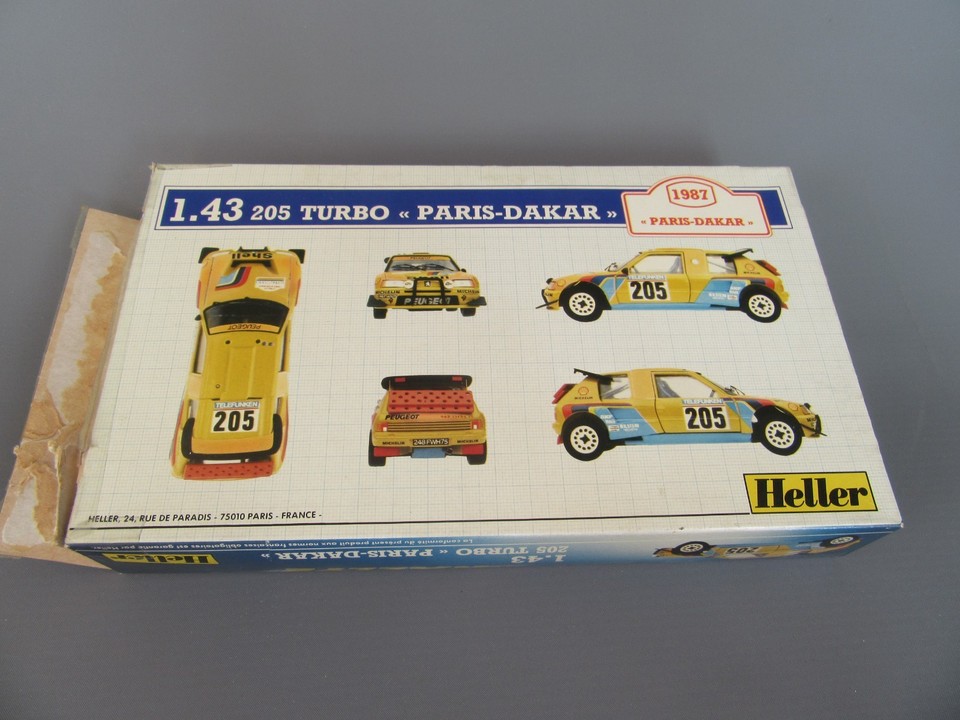 D456 Maquette Heller Réf 80189 Peugeot 205 T16 Rallye Paris Dakar 1/43 ...