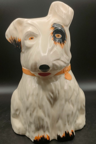 Vintage Crown Devon Dog Cookie Jar – White Terrier Design – 25 cm ...