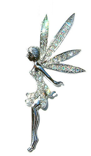 Tinkerbell~ made with Swarovski Crystal Tinker Fairy ANGEL Princess Pin ...