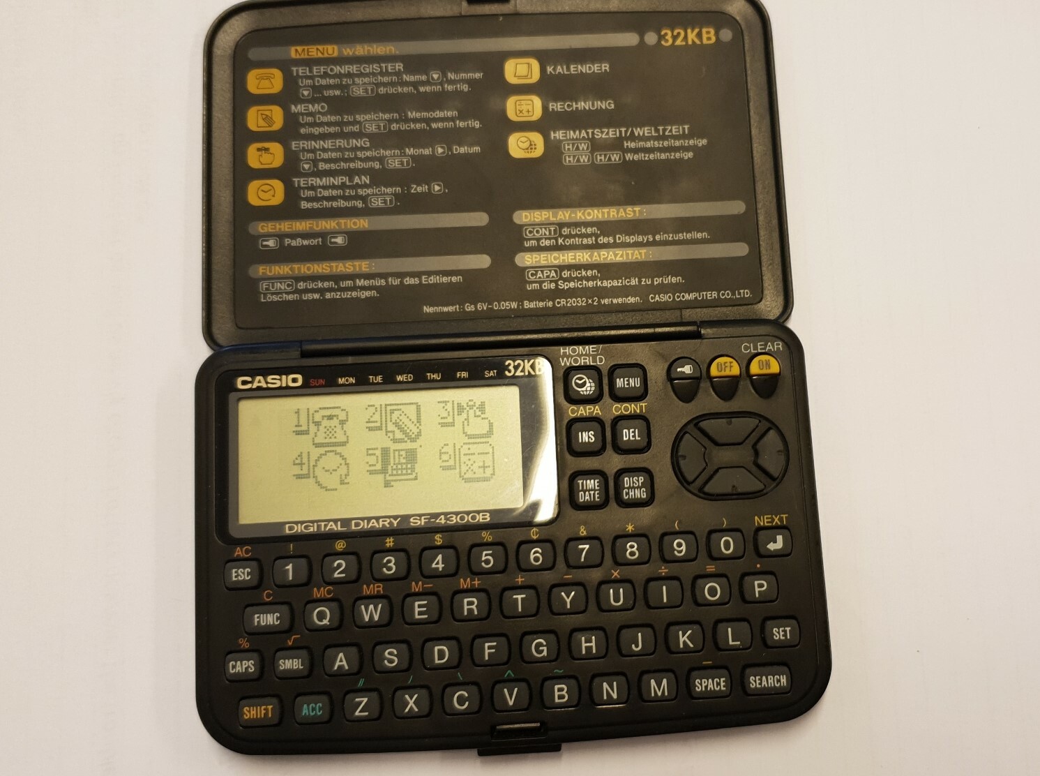 VINTAGE CASIO 32 KB DIGITAL DIARY Sf 4300 GOOD WORKING CONDITION NEW ...