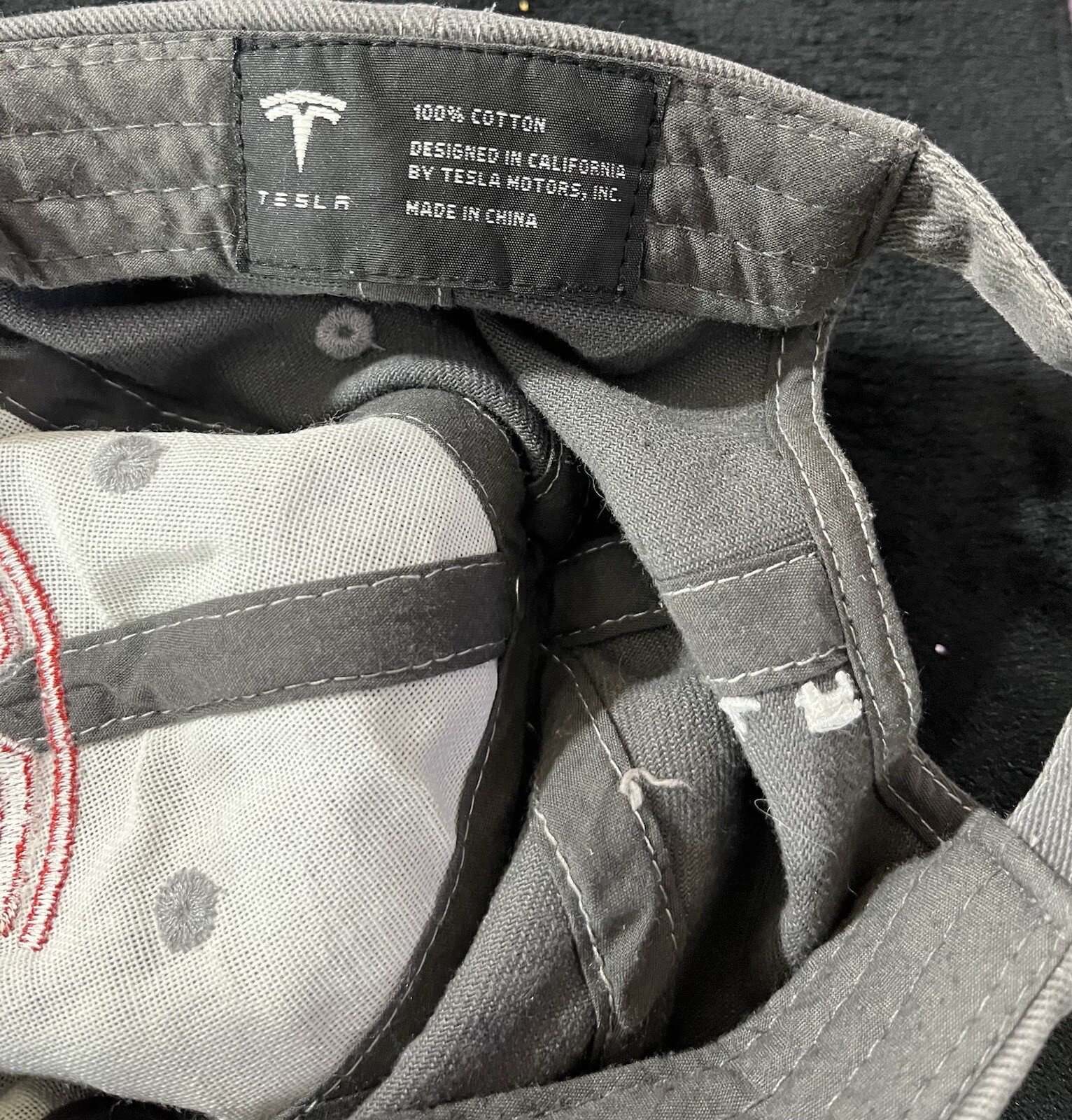 Tesla Hat CapRed Logo Gray Tesla Drivers Group TDG A… - Gem