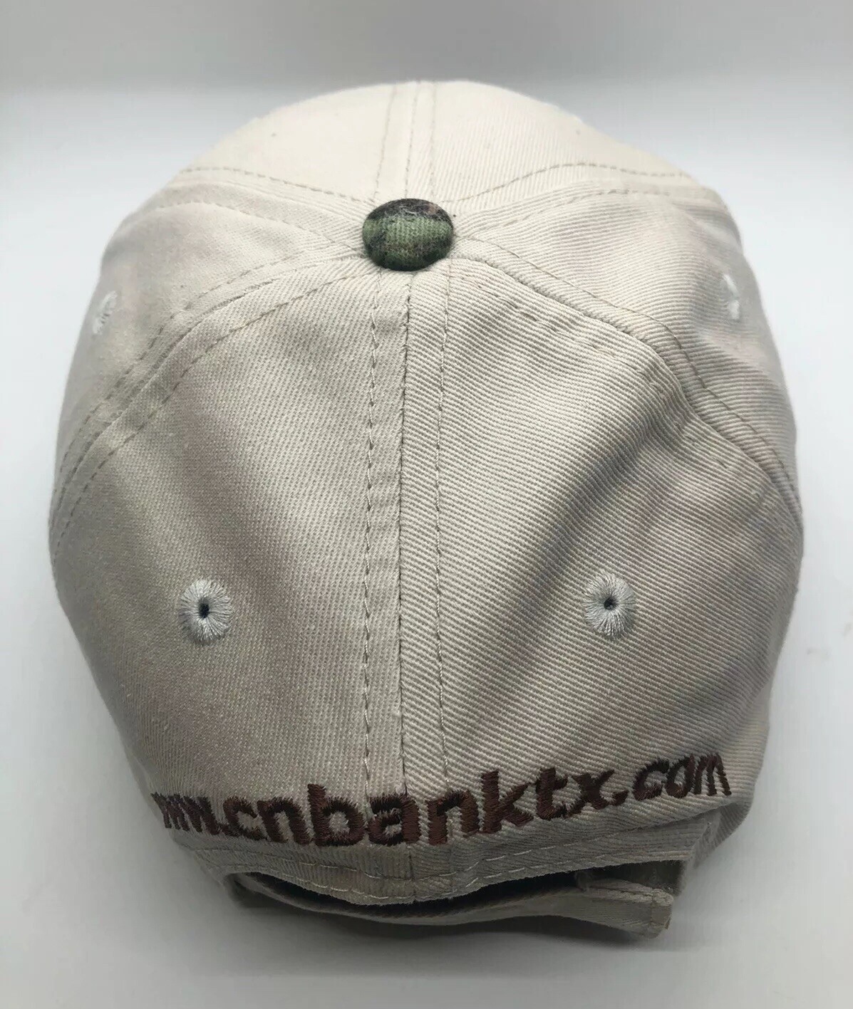Community National Bank Texas Cap Hat Adult Adjustable Camo Beige 100% ...