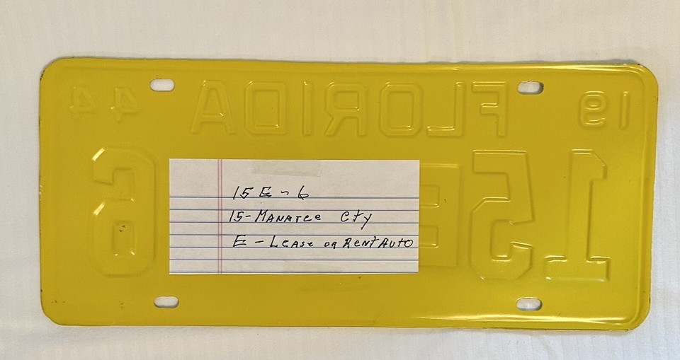 1944 Restored Vintage Florida License Plate | eBay