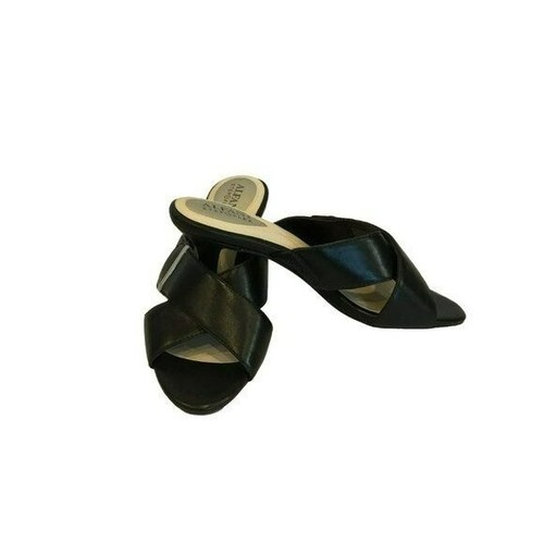 Alfani Larrk Step Flex NWOT Black Dress Kitten Heel Slip-on Sandals ...