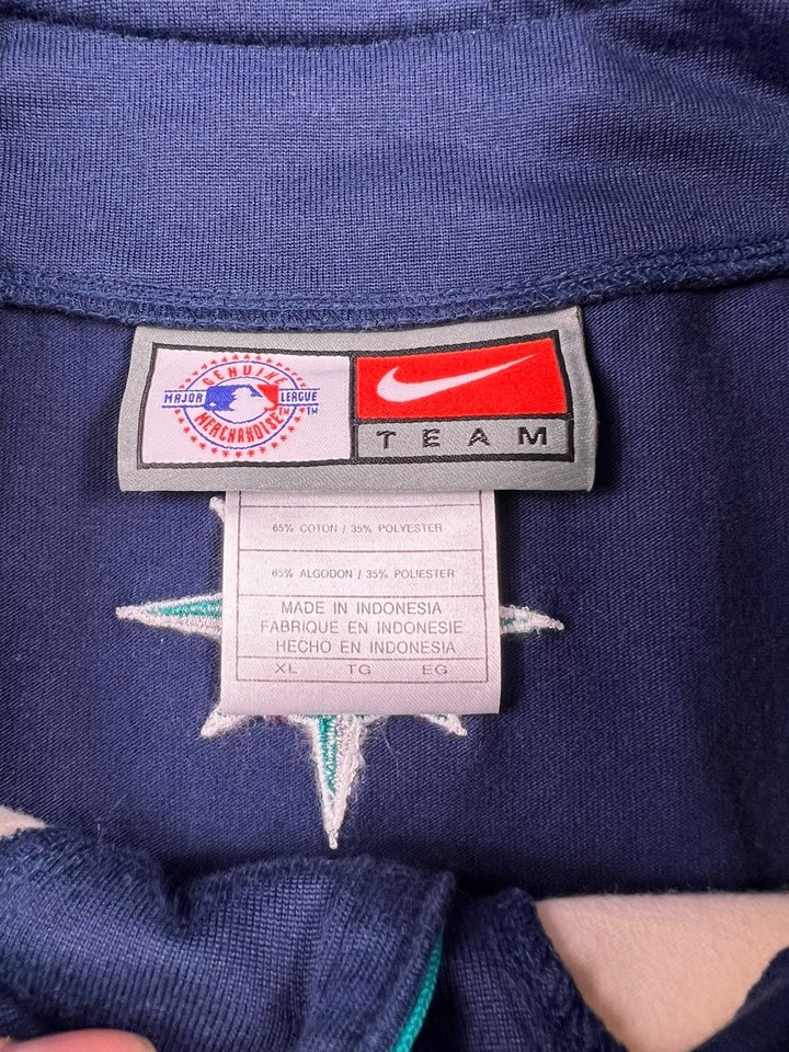 Vtg Y2K Seattle Mariners Team Nike Stitched MLB Baseball BP Warm Up ...