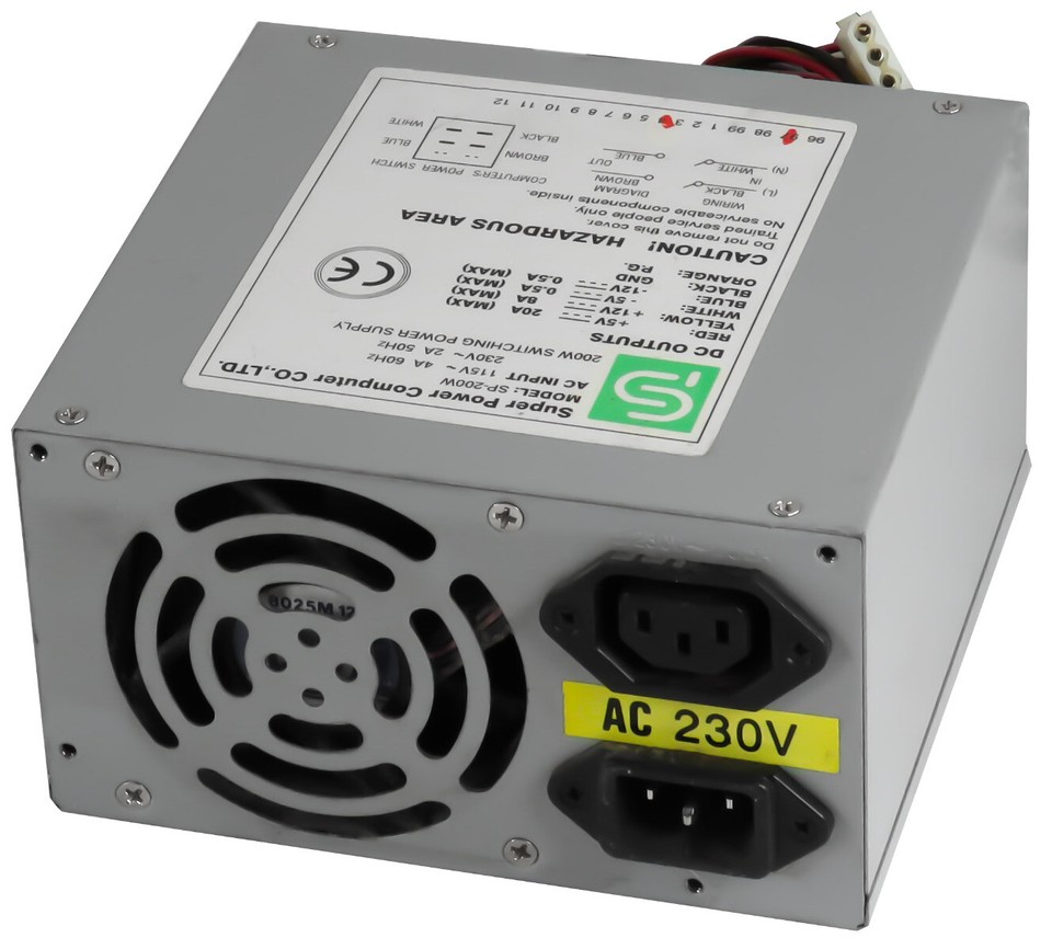 Power Supply At Computer Retro SUPER POWER SP-200W Fdd Molex | eBay