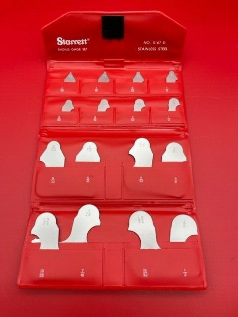 Starrett Radius Gage Set S167DZ Stainless Steel for sale online | eBay
