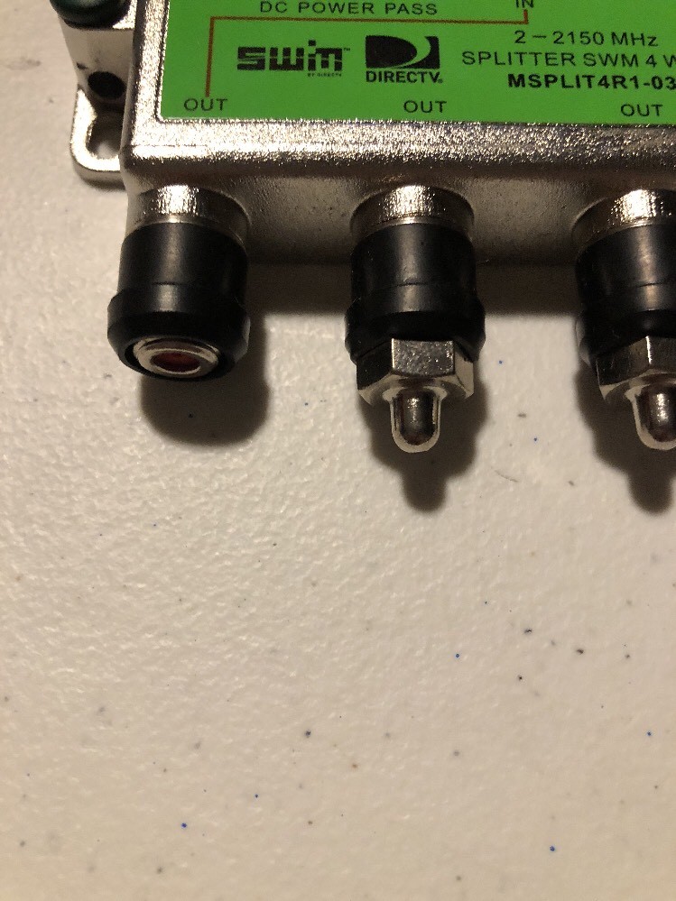 DirecTV 4-Way SWIM Splitter 2-2150MHz MSPLIT4R1-03 SWM Green Label NEW ...