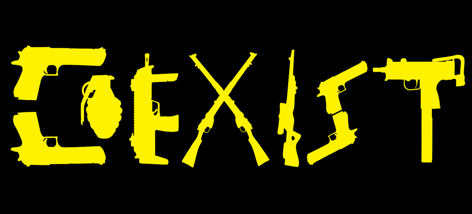 The Original Weapon Gun Coexist Vinyl Decal Bumper Sticker PRO 2A NRA ...