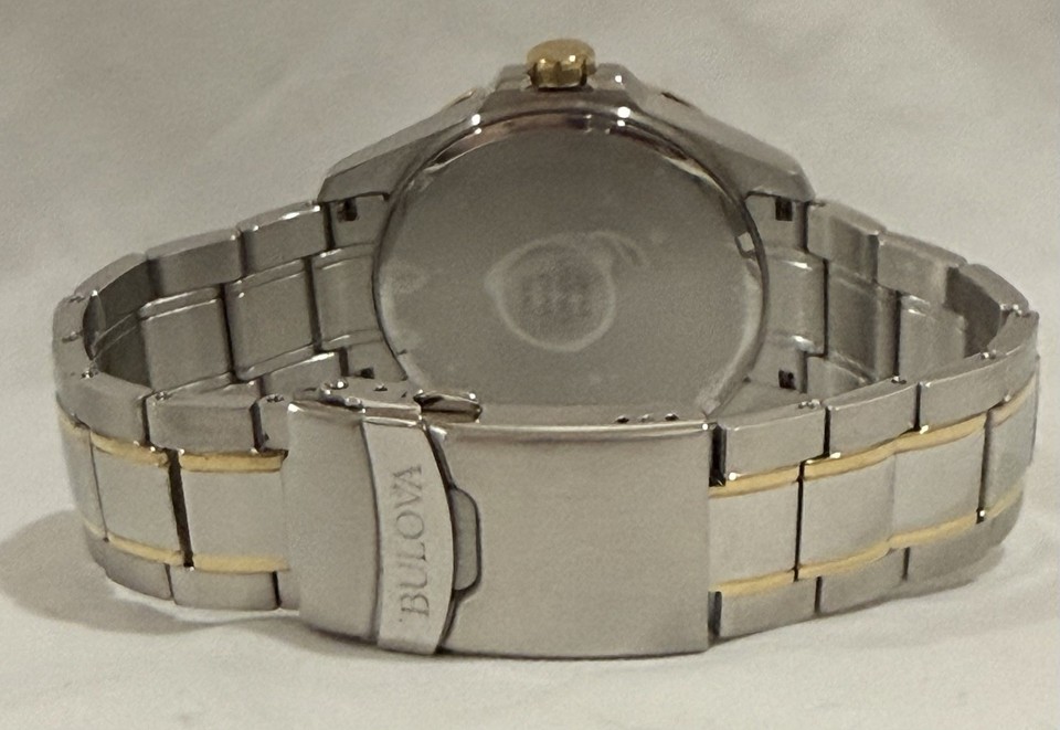 Bulova Marine Star Men's Quartz Blue Dial Calendar Two Tone 43mm 98B384 ...