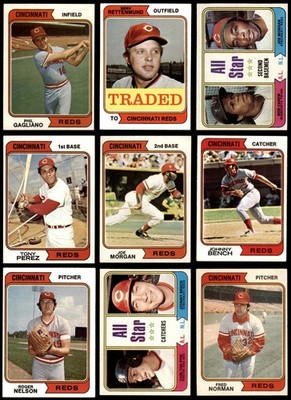 1974 Topps Cincinnati Reds Team Set 6 - EX/MT 4580467 | eBay