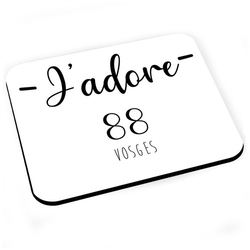 Tapis de Souris J'Adore 88 Vosges France Geographie Departement | eBay