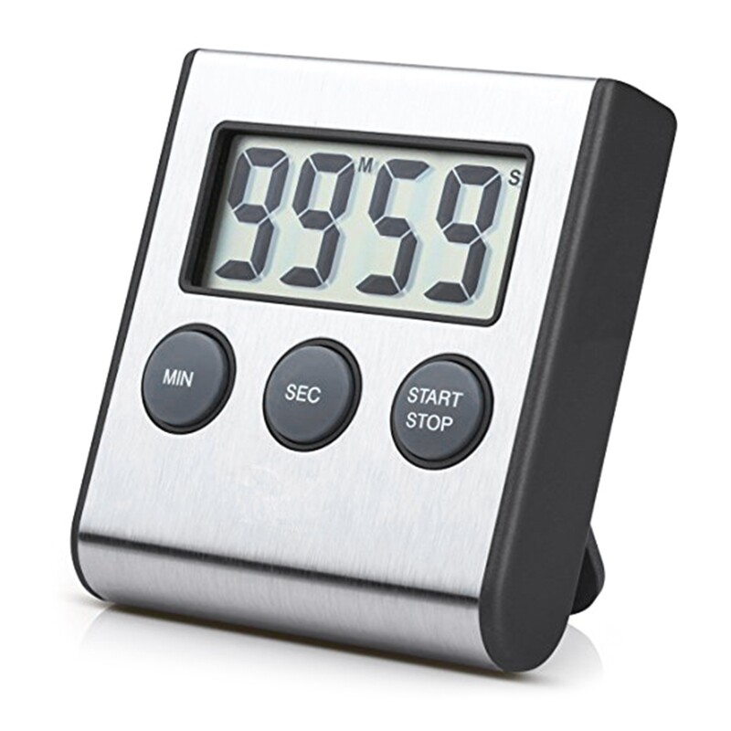 Digital Kitchen Timer Countdown Kitchen Timer with Loud Alarm Stainless ...