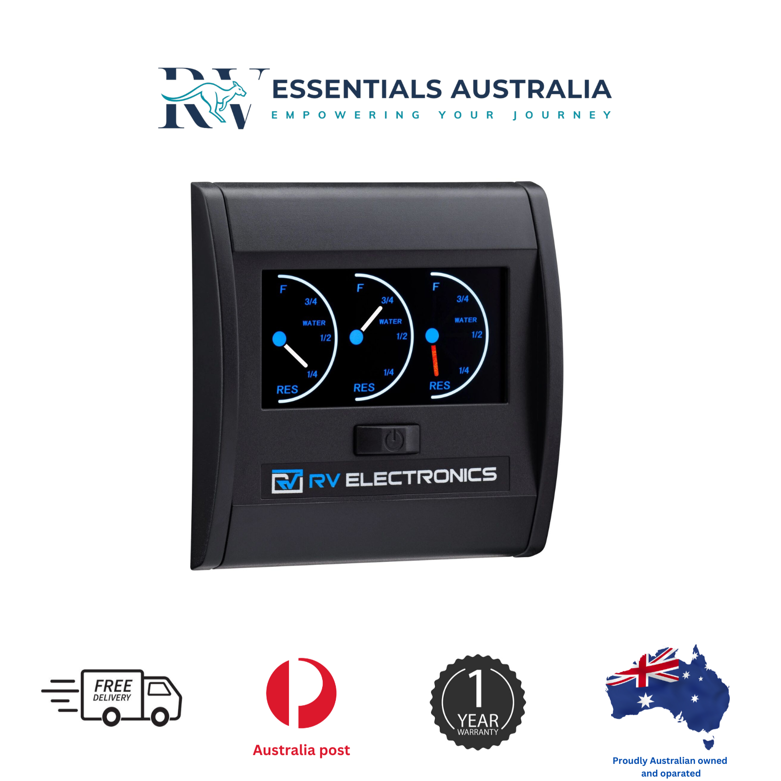 RV Electronics LCD Triple Tank Water Level Indicator Gauge Jayco JB ...