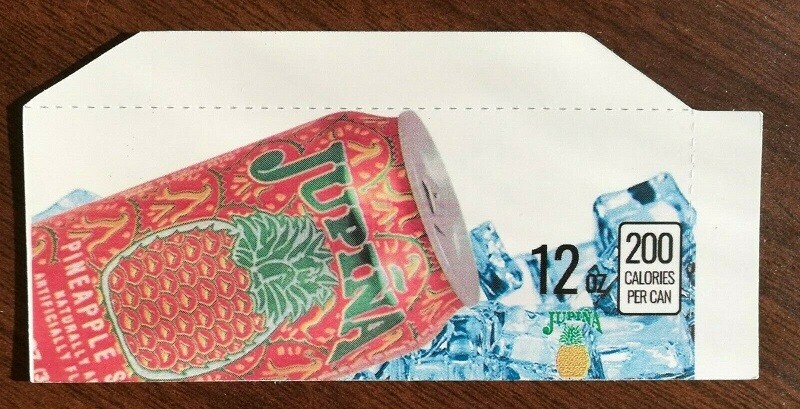(1) SODA VENDING MACHINE 12 oz can "Jupina Pineapple" Vend Label ...