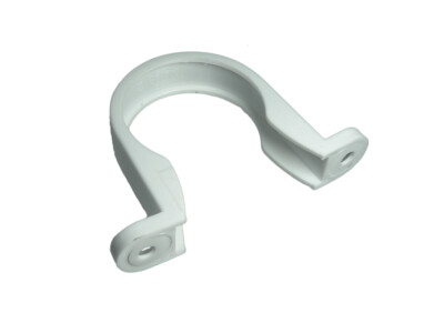 20 X Pipe Clips White Saddle Waste Pipe Brackets 40mm 1 1/2 Inch ...
