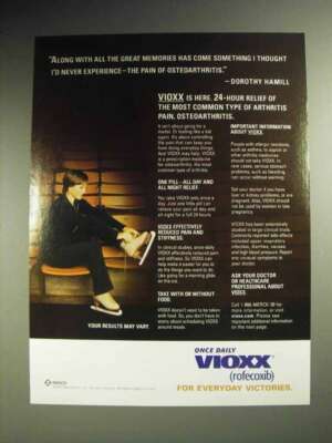 2002 Merck Vioxx Ad w/ Dorothy Hamill - Osteoarthritis | eBay