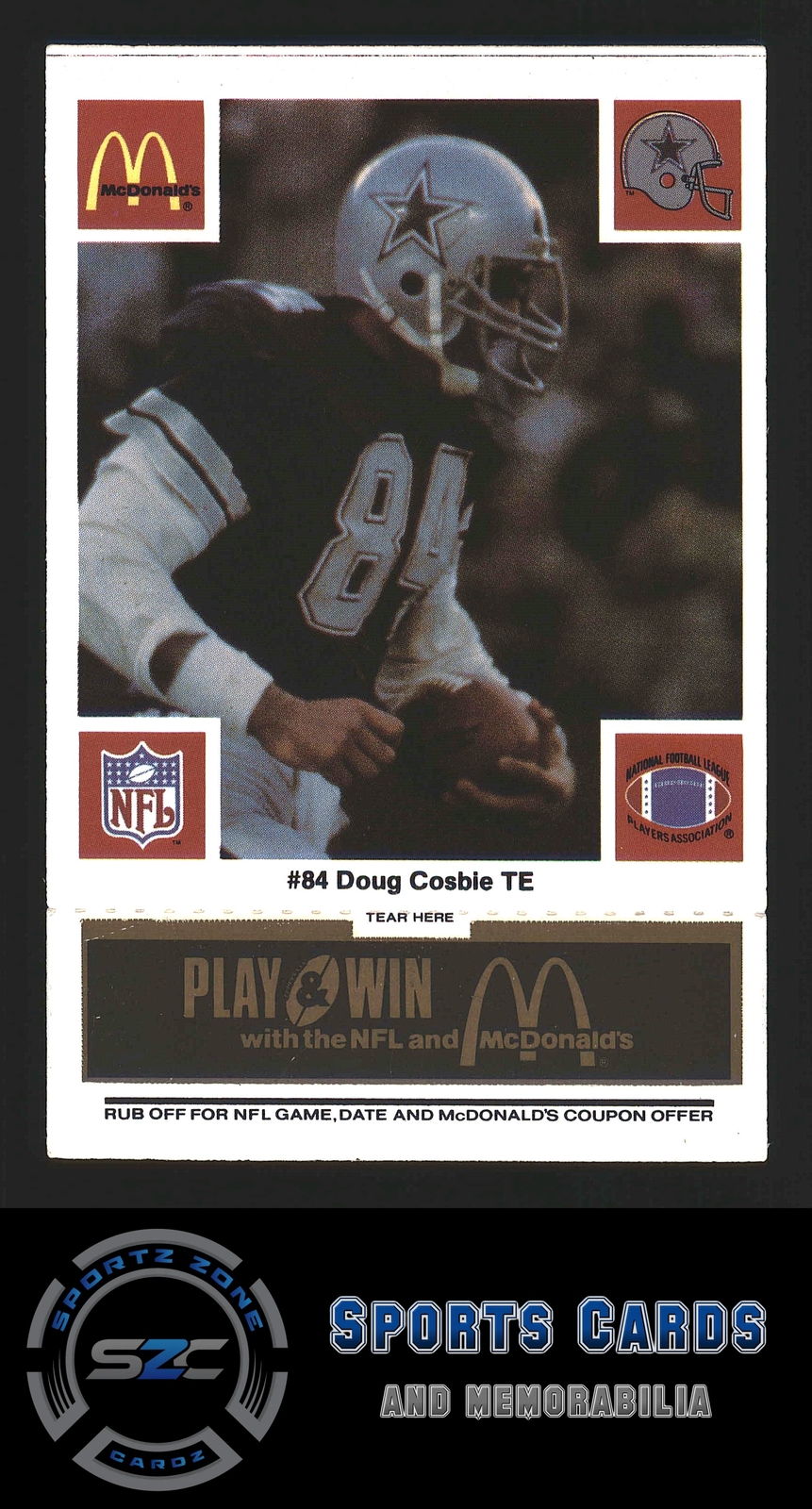 Doug Cosbie - 1986 McDonald's Dallas Cowboys Black Tab | eBay