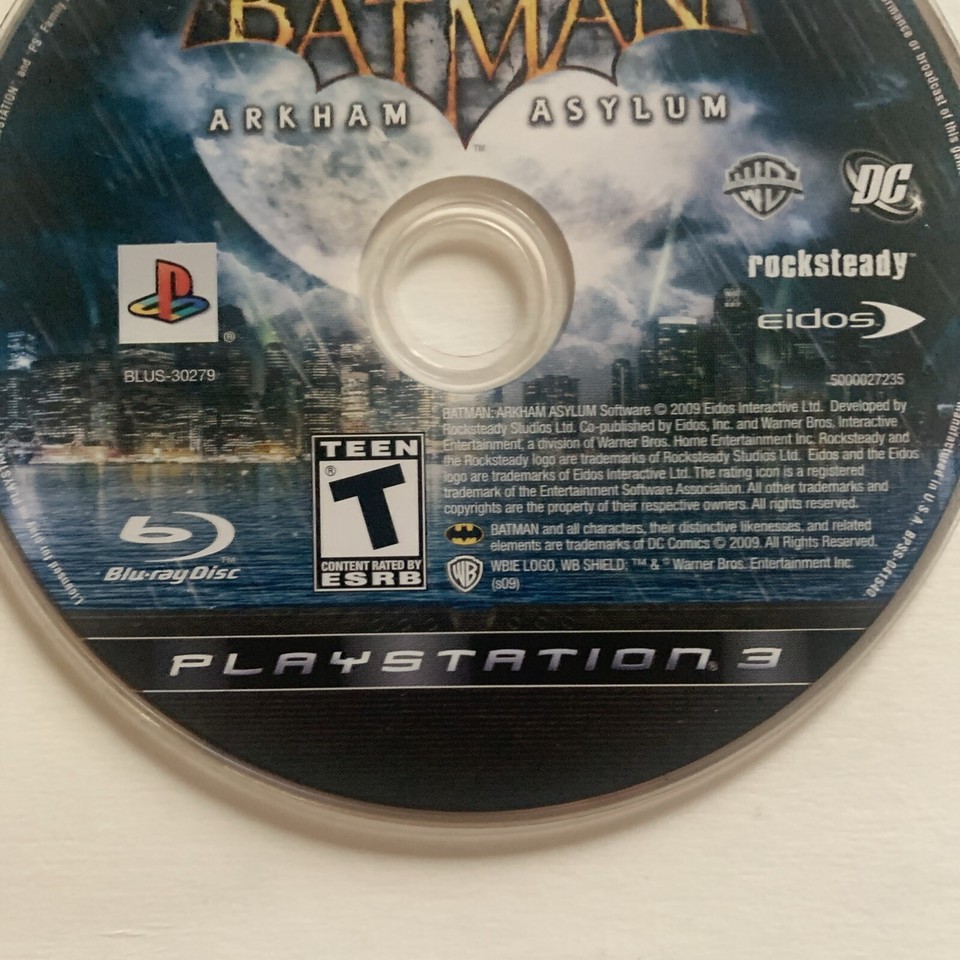 Batman: Arkham Asylum (Sony PlayStation 3 PS3, 2009) Game Disc Only | eBay